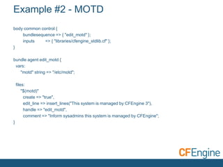Getting started with CFEngine - Webinar | PPTX