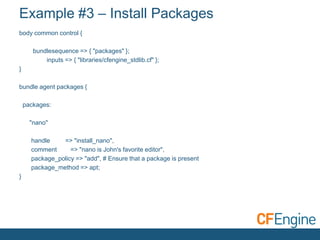 Getting started with CFEngine - Webinar | PPTX