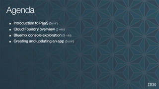 Getting Started with Cloud Foundry on Bluemix | PPT