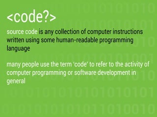 Getting started with code? | PPT
