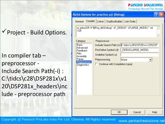 Getting started with code composer studio v3.3 for tms320 f2812
