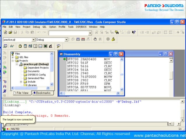 Getting started with code composer studio v3.3 for tms320 f2812