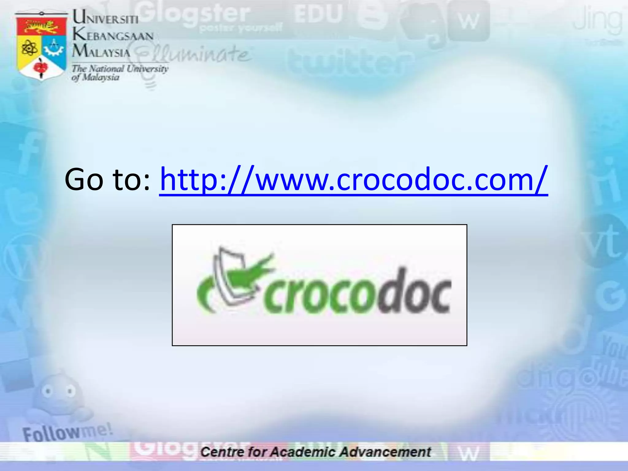 Getting started with crocodoc | PPTX