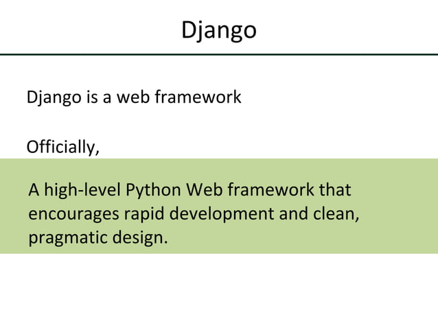 Getting Started With Django 18 Ppt