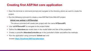 Getting started with dotnet core Web APIs | PPTX
