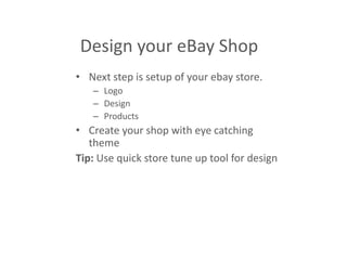 Create your ebay store | PPT