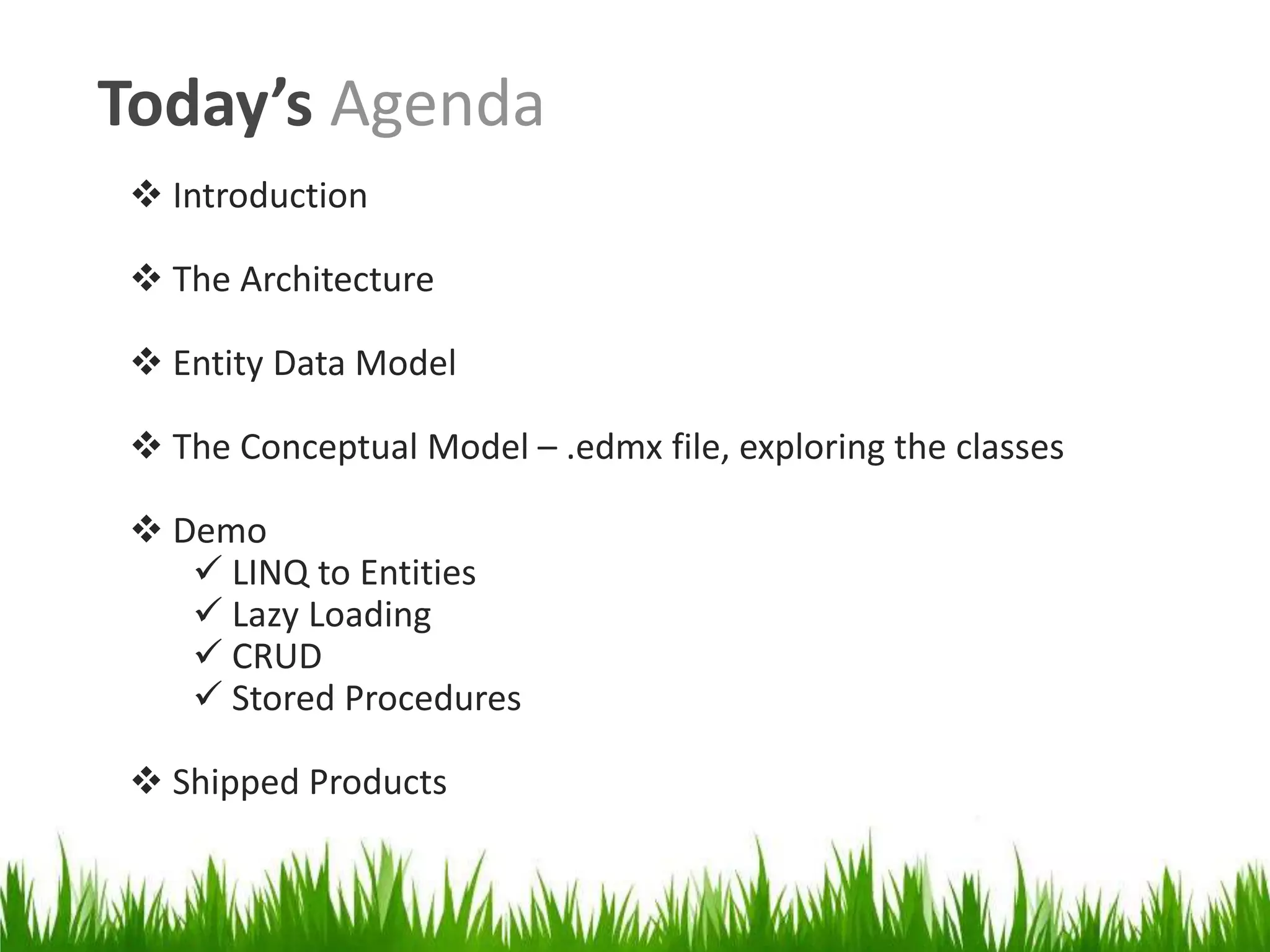 Getting started with entity framework | PPT Getting started with entity framework | PPT