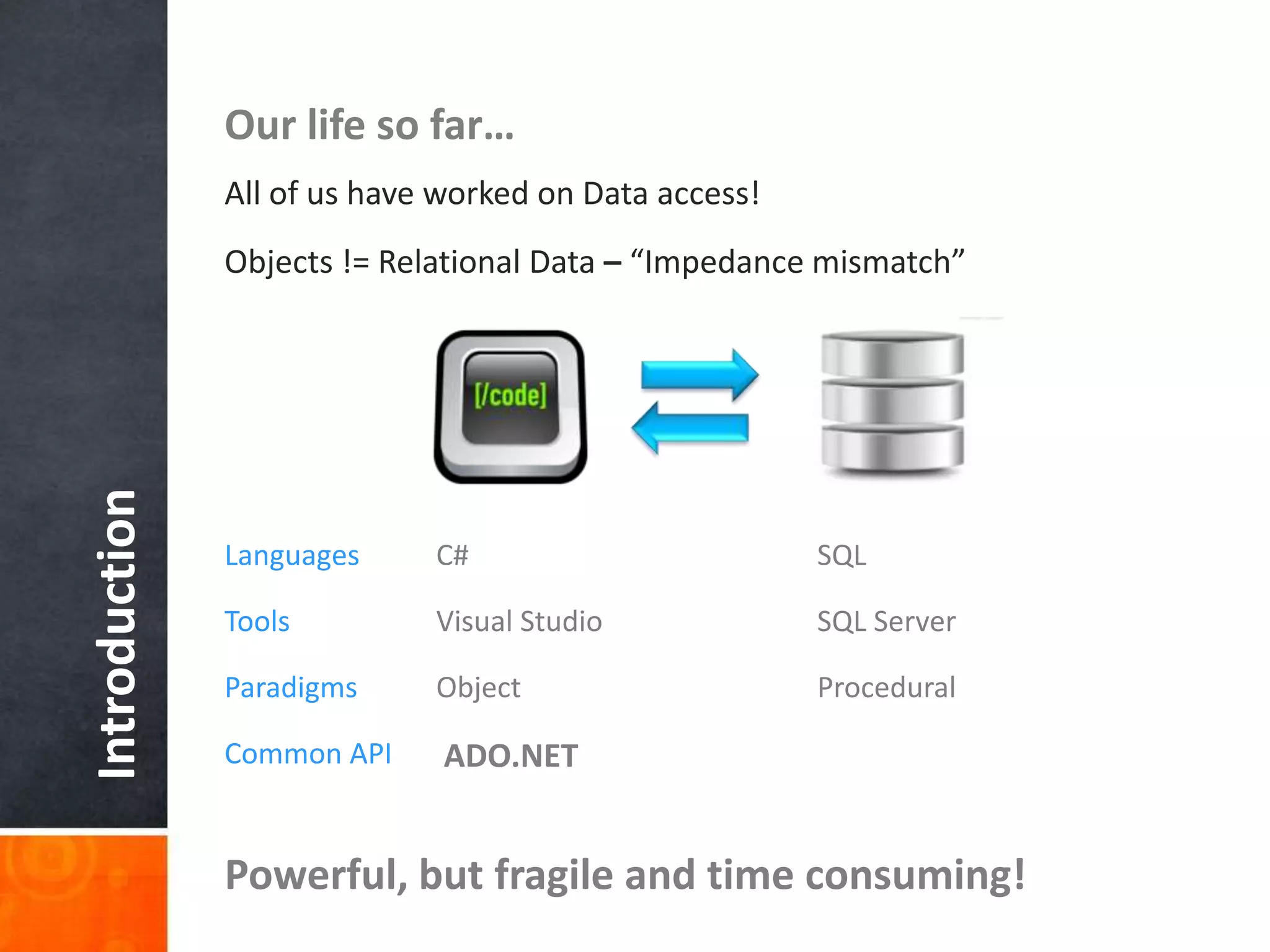 Getting started with entity framework | PPT Getting started with entity framework | PPT