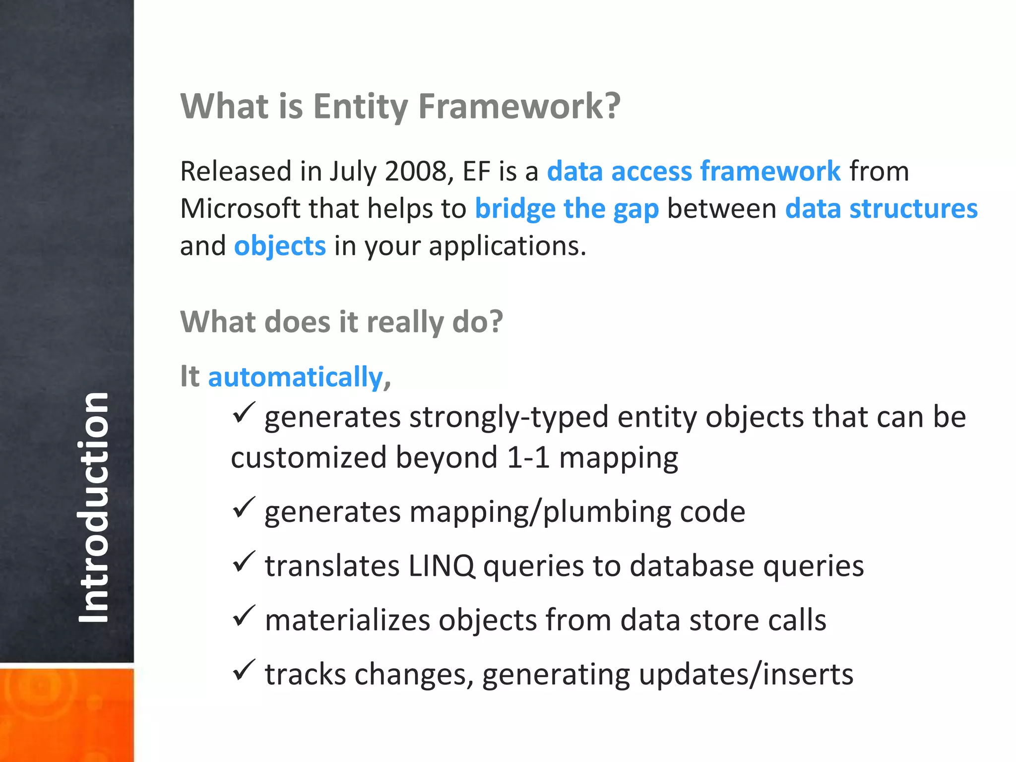 Getting started with entity framework | PPT Getting started with entity framework | PPT