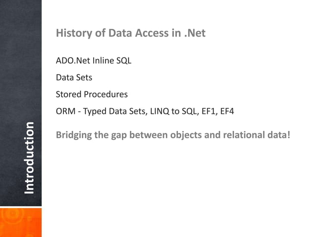 Getting started with entity framework | PPT Getting started with entity framework | PPT