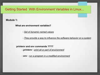 Environment Variables in Linux | PPT
