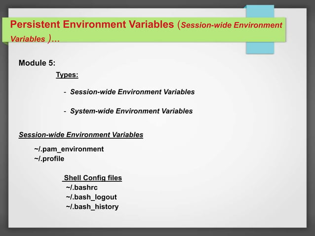 Environment Variables in Linux | PPT
