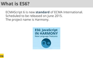 Getting started with ES6 | PPT