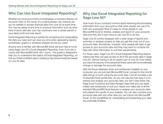 Getting started with excel integrated reporting for sage line 50 | PDF