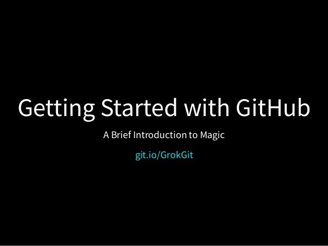 Getting started with GitHub