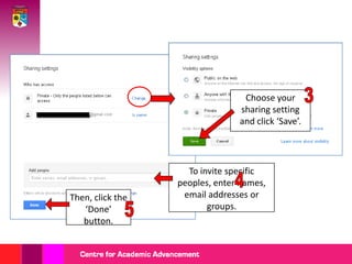 Getting started with google docs | PPT