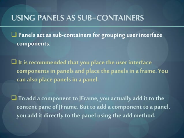 Getting started with GUI programming in Java_1 | PPT