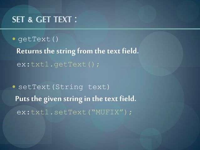 Getting Started With Gui Programming In Java 1 Ppt
