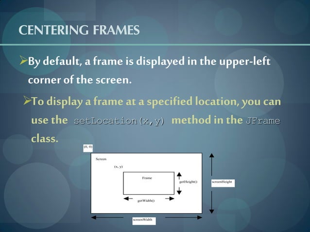 Getting Started With Gui Programming In Java1 Ppt