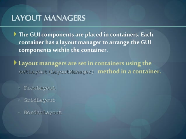 Getting started with GUI programming in Java_1 | PPT