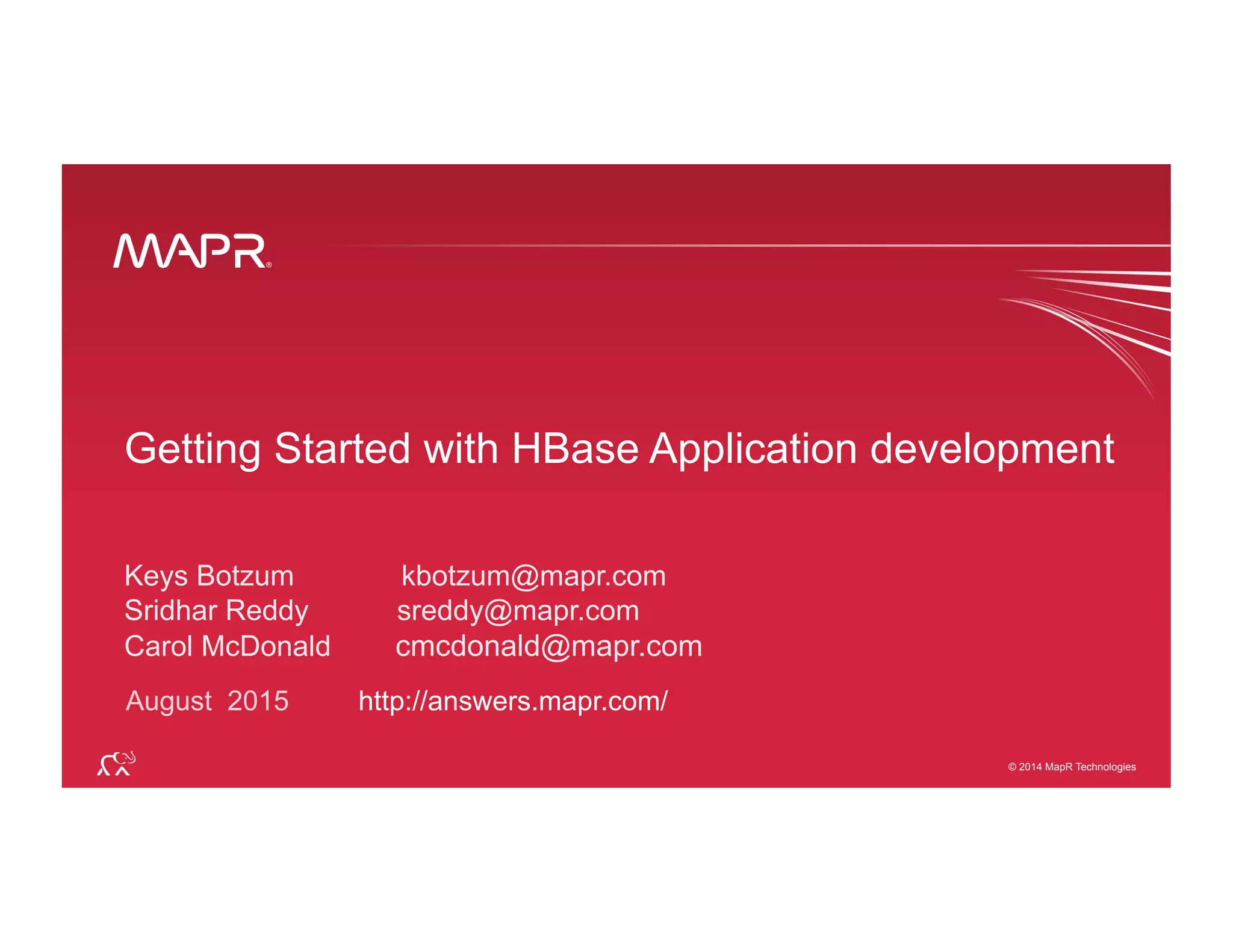 Getting started with HBase | PPT
