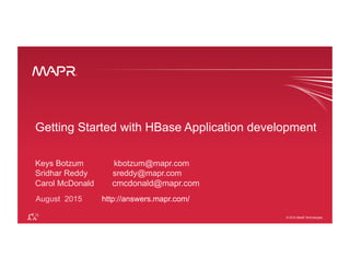 Getting started with HBase | PPT