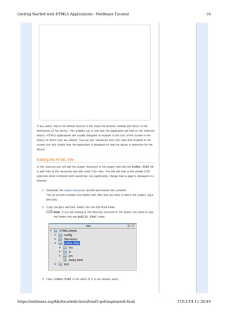 Getting started with_html5_applications_-_net_beans_tutorial_-_op | PDF
