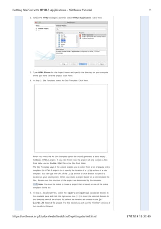 Getting started with_html5_applications_-_net_beans_tutorial_-_op | PDF
