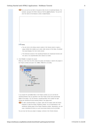 Getting started with_html5_applications_-_net_beans_tutorial_-_op | PDF