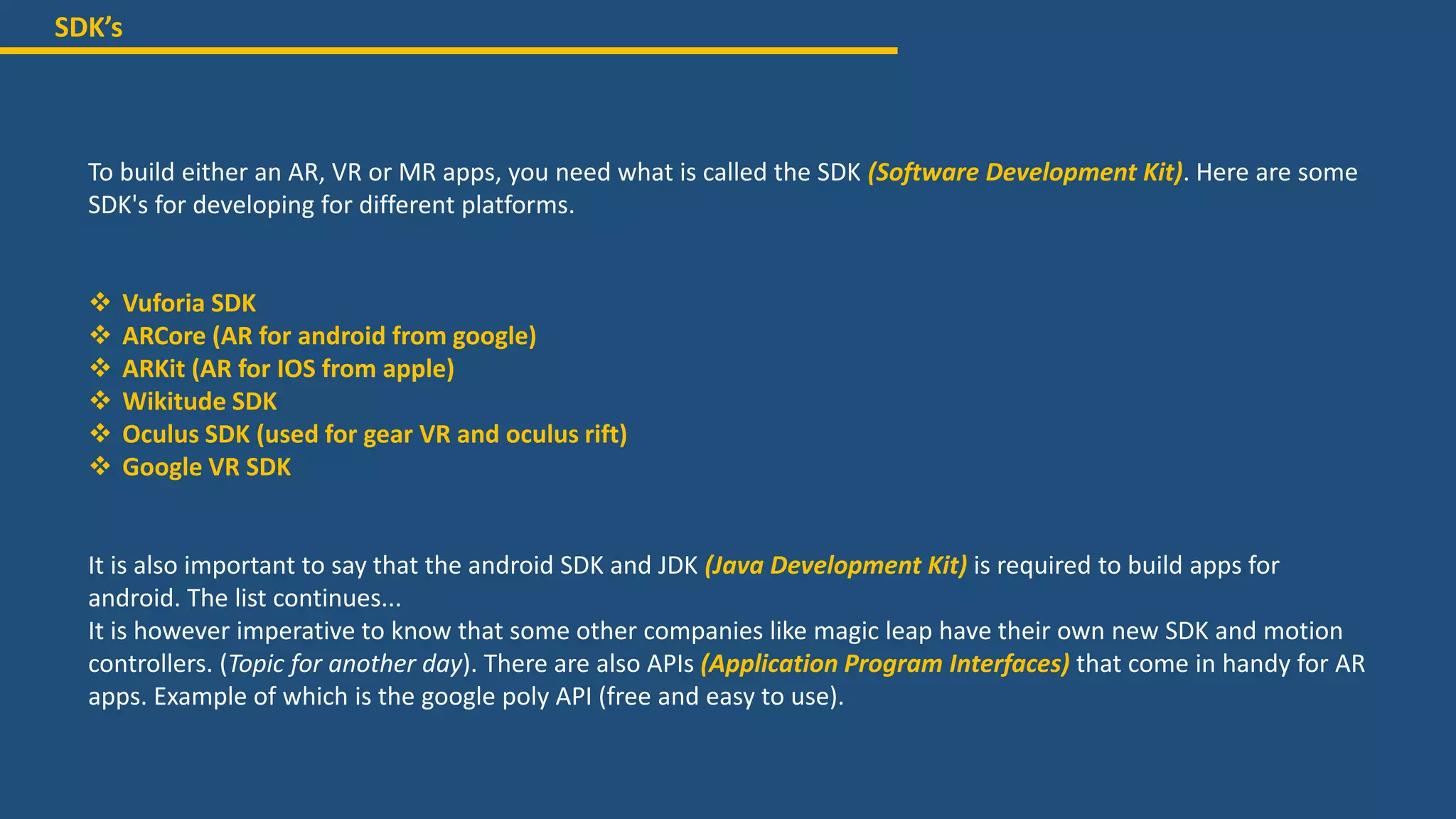 Getting started with immersive technologies | PPTX