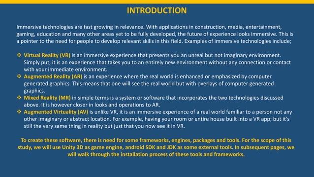 Getting started with immersive technologies | PPTX