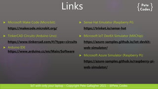 IoT with only your laptop - Microsoft Garage - January 2021 | PPT