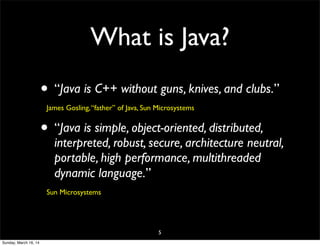 Getting Started with Java (TCF 2014) | PPT