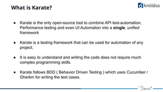 Getting started with karate dsl | PPT