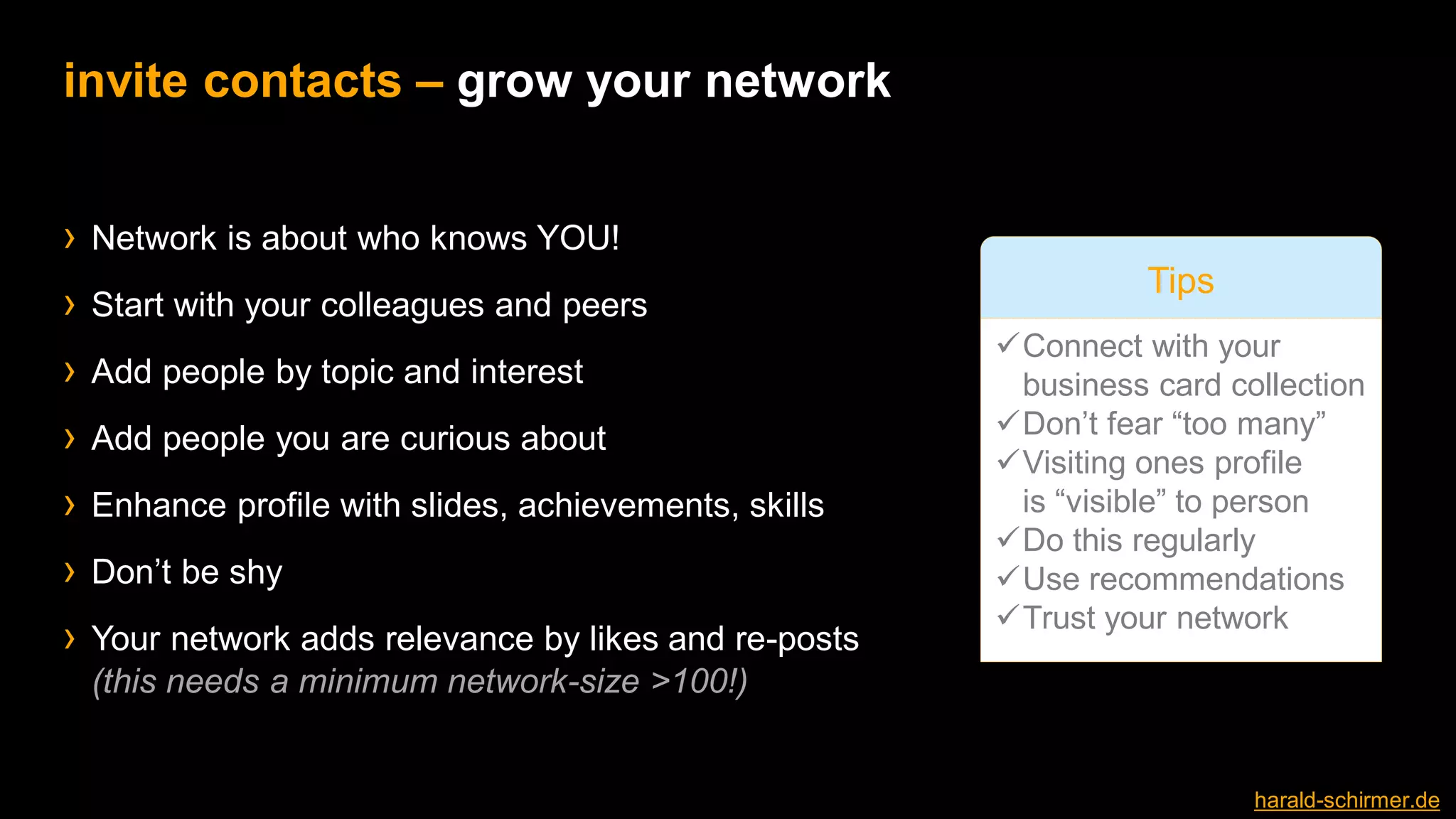 Getting started with LinkedIn by Harald Schirmer | PPT