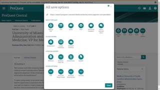 Getting Started with LIRN Library and ProQuest Central | PPTX | Databases | Computer Software ...
