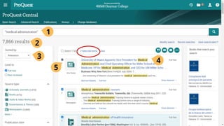 Getting Started with LIRN Library and ProQuest Central | PPTX | Databases | Computer Software ...