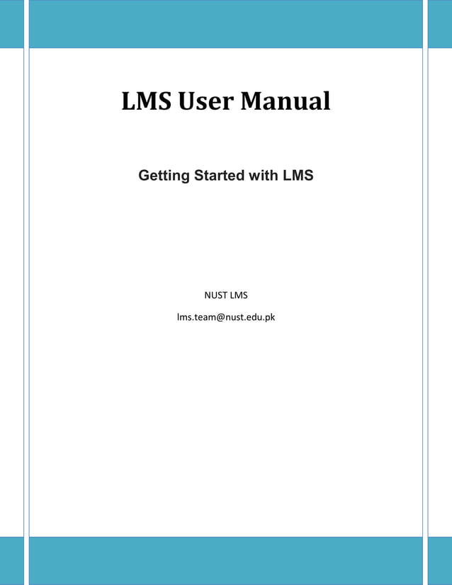 Getting started with NUST LMS | PDF