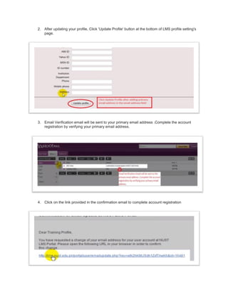 Getting started with NUST LMS | PDF