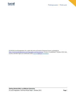 Getting started with Lucidworks Enterprise | PDF