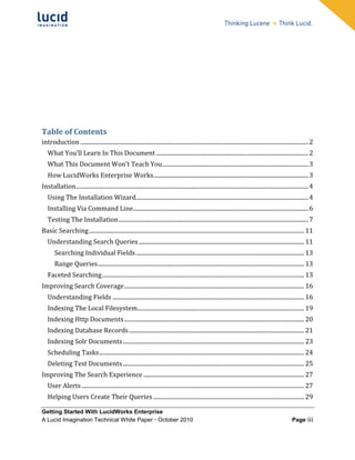 Getting started with Lucidworks Enterprise | PDF