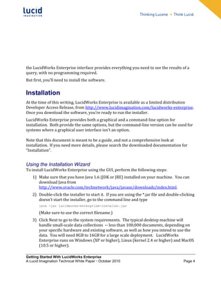 Getting started with Lucidworks Enterprise | PDF