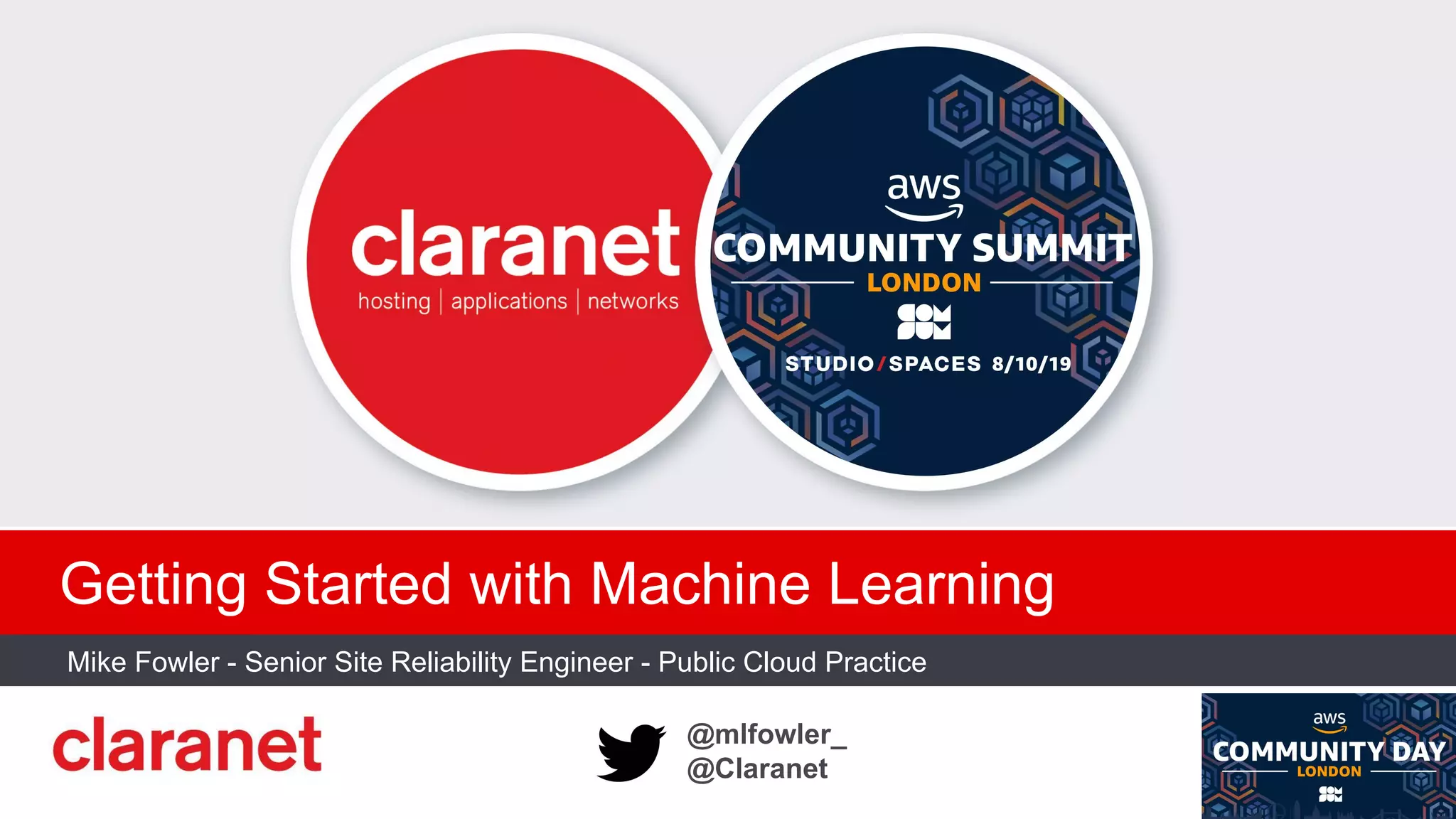Getting Started with Machine Learning on AWS | PPT