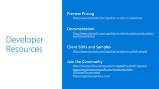 Getting started with microsoft cognitive services api | PPT