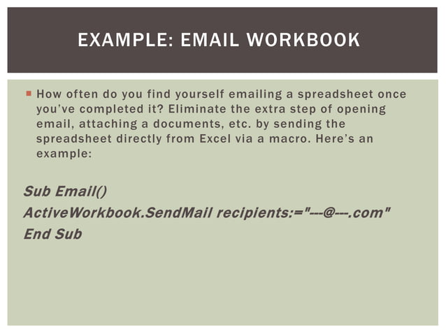 Getting started with Microsoft Excel Macros | PDF | Programming ...