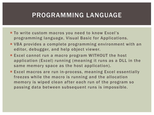 Getting started with Microsoft Excel Macros | PDF | Programming Languages | Computing