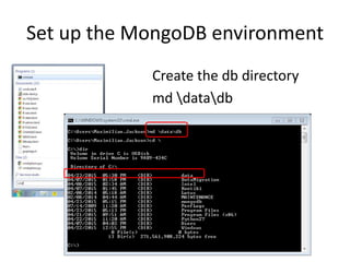 Getting started with mongo db on windows | PPT | Free Download
