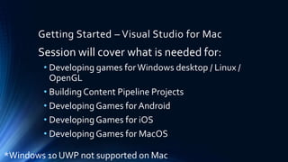 Getting started with mono game on visual studio for mac | PPT