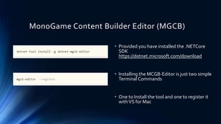 Getting started with mono game on visual studio for mac | PPT