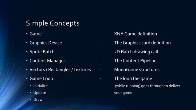 Getting Started With Monogame Using 2d Ppt 7787
